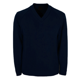 Knitted-V-neck-jumper